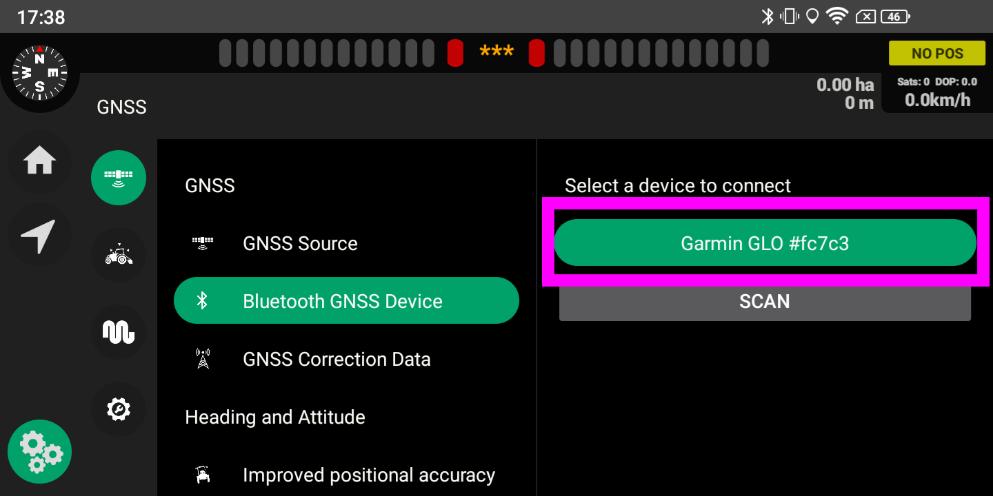Using an external GNSS device - example with Garmin GLO 2 : Smart ...